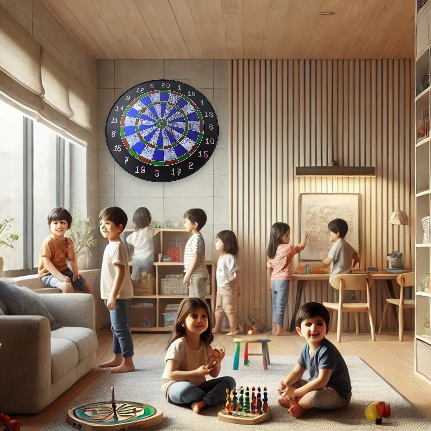 Magnetic Dart Board Game Set with 6 Safe Darts for Kids & Adults ...